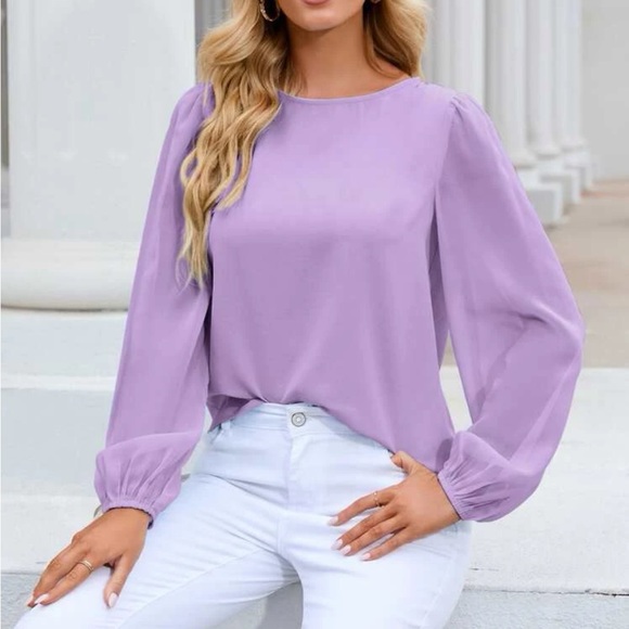 Tops | Lantern Sleeve Blouse | Poshmark